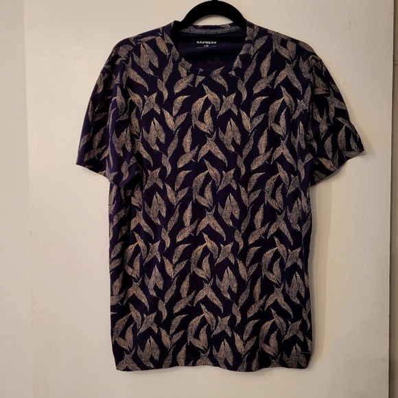 Express | Shirts | Mens Express Leaf Print Tshirt | Poshmark